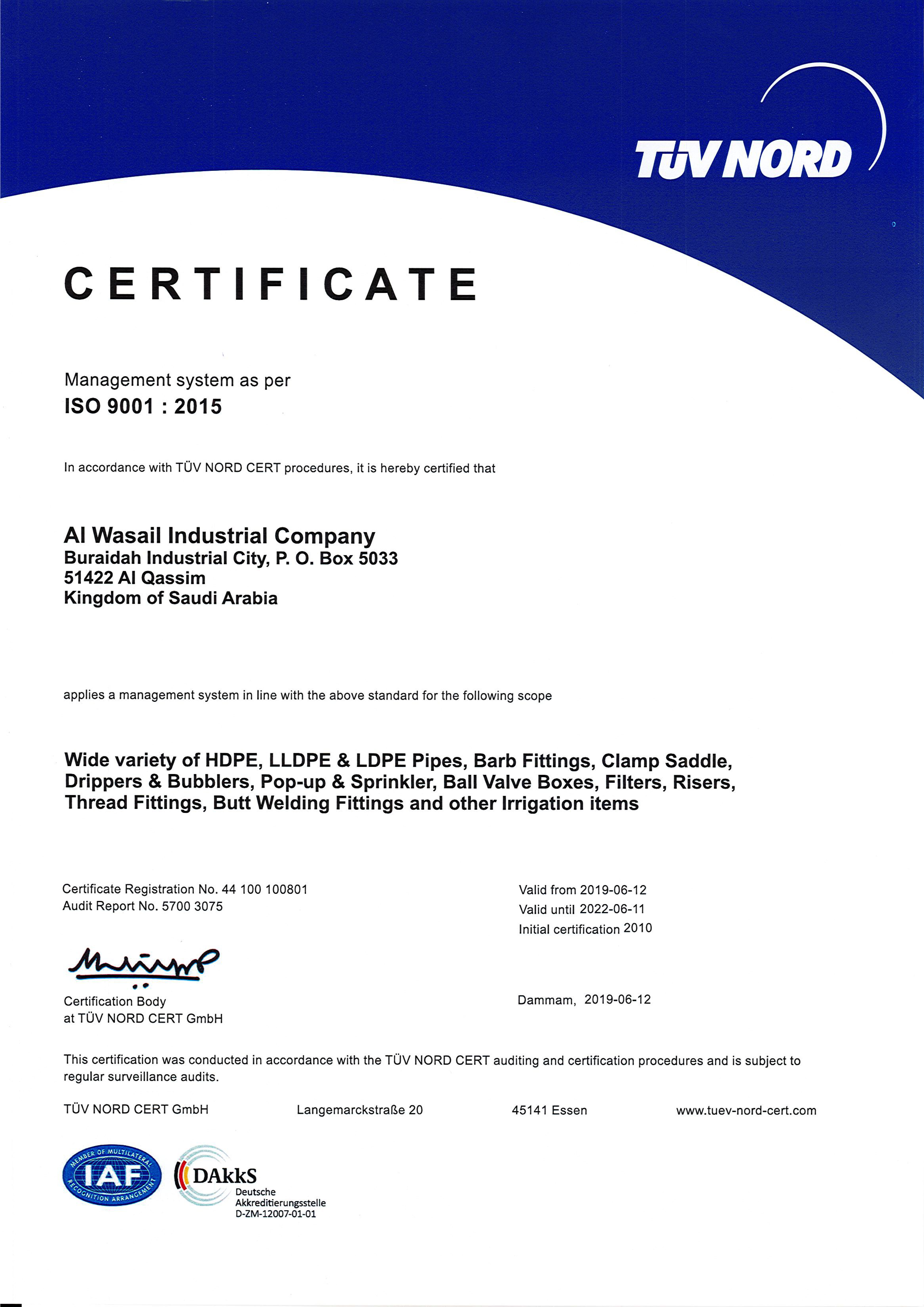 Standard Pipe - Alwasail Products